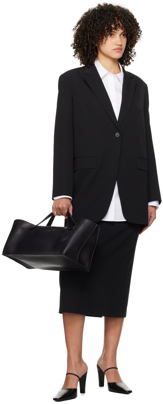 The Row Black Matias Midi Skirt The Row