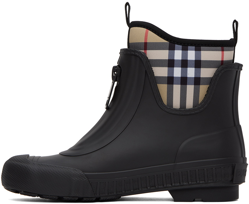 Burberry Black Vintage Check Rain Boots Burberry