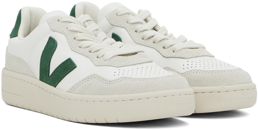 VEJA White & Green V-90 Sneakers VEJA