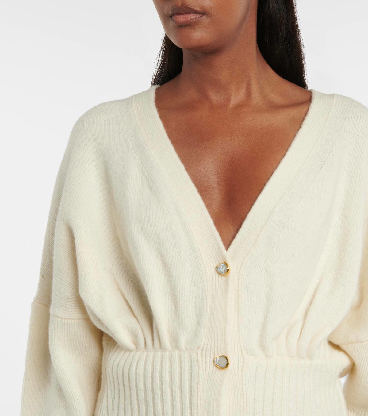 Galvan Luna wool and cashmere-blend cardigan Galvan