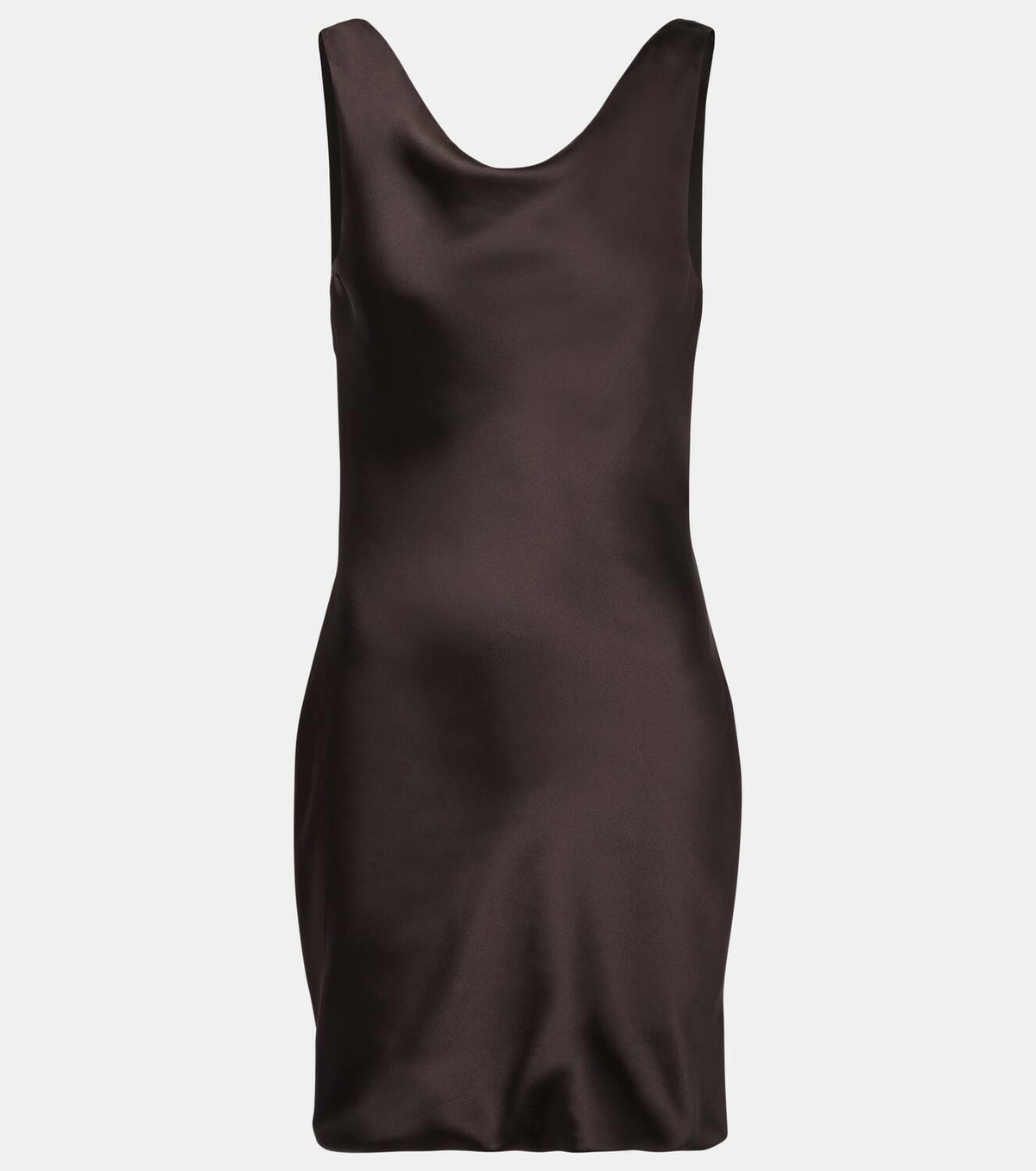 Norma Kamali Maria crêpe satin minidress Norma Kamali