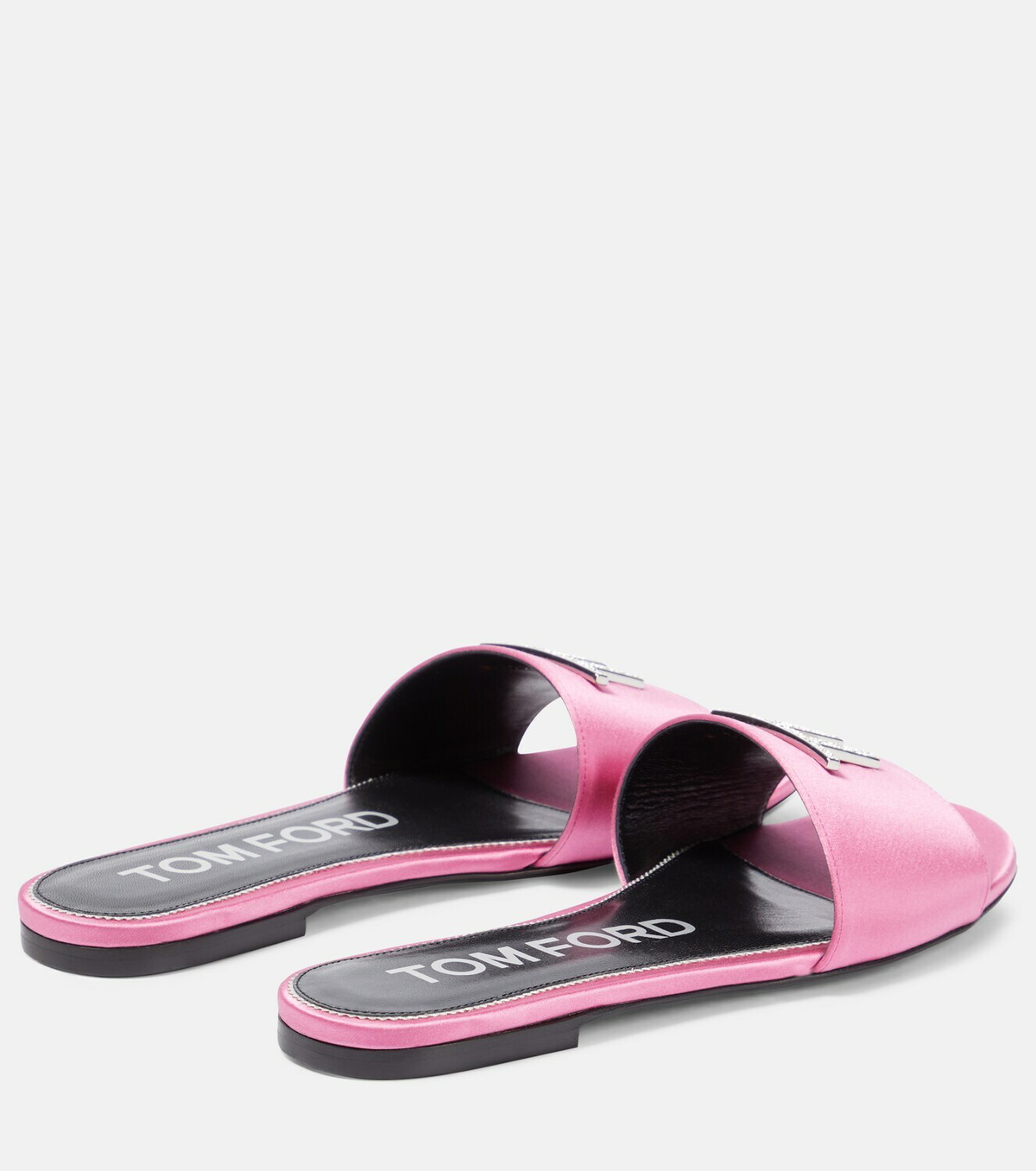 Tom Ford - Logo satin slides TOM FORD