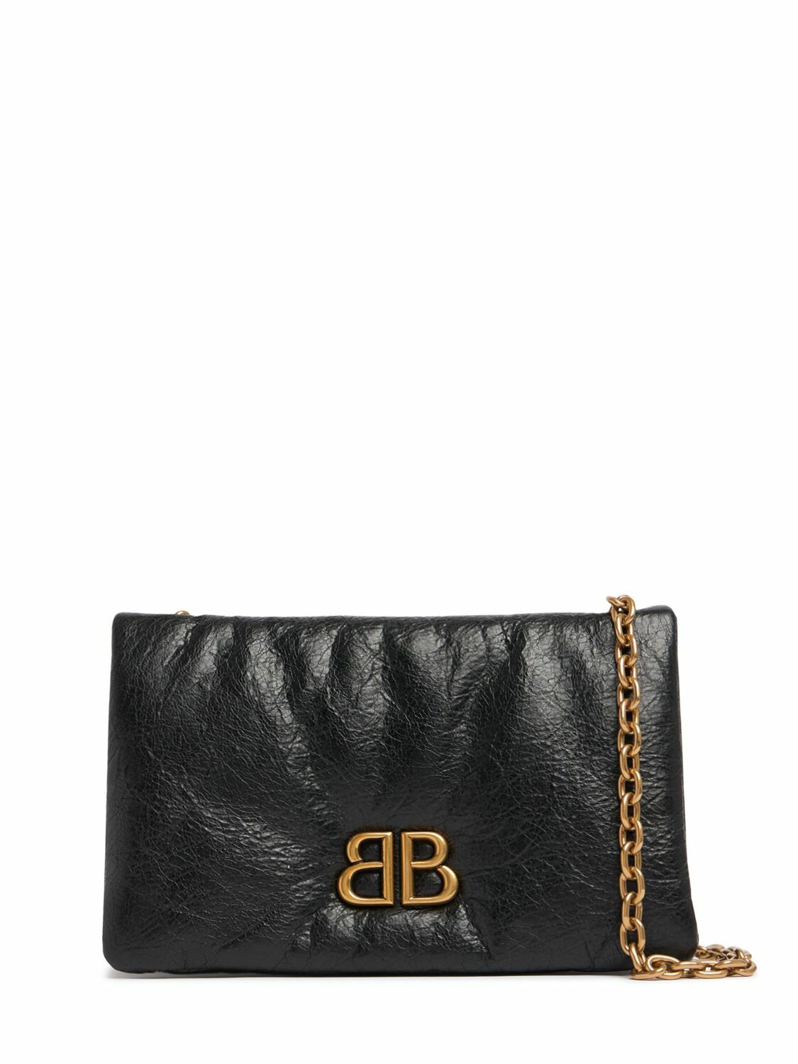 BALENCIAGA Nano Monaco Leather Shoulder Bag Balenciaga