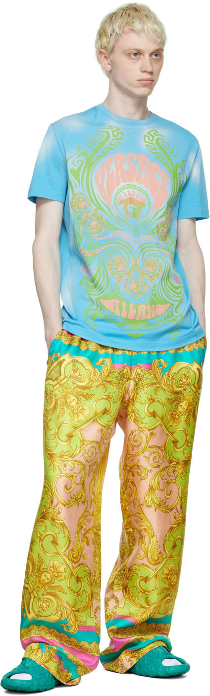Versace Green Medusa Dimension Slides Versace