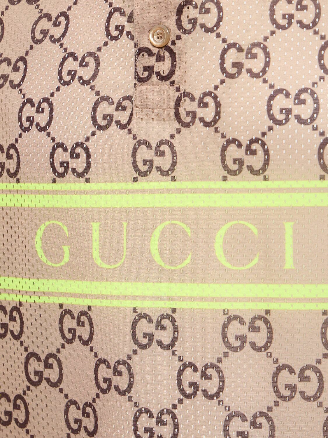 GUCCI Logo Tech & Mesh Polo Shirt Gucci