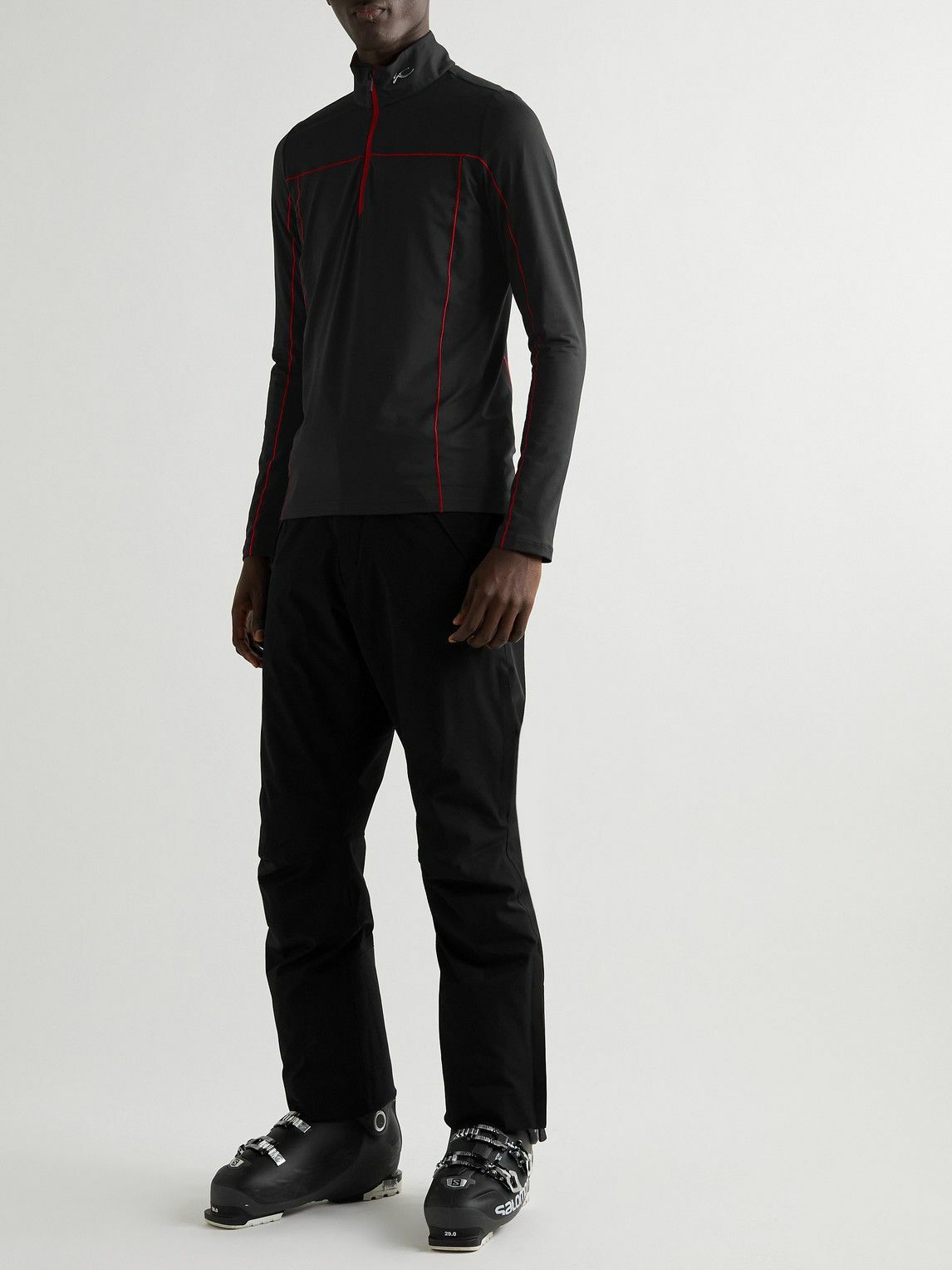 Kjus - Logo-Appliquéd Stretch-Jersey Half-Zip Ski Base Layer - Black Kjus