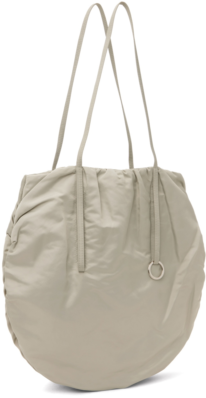 LOW CLASSIC Gray Shirring String Shoulder Bag Low Classic