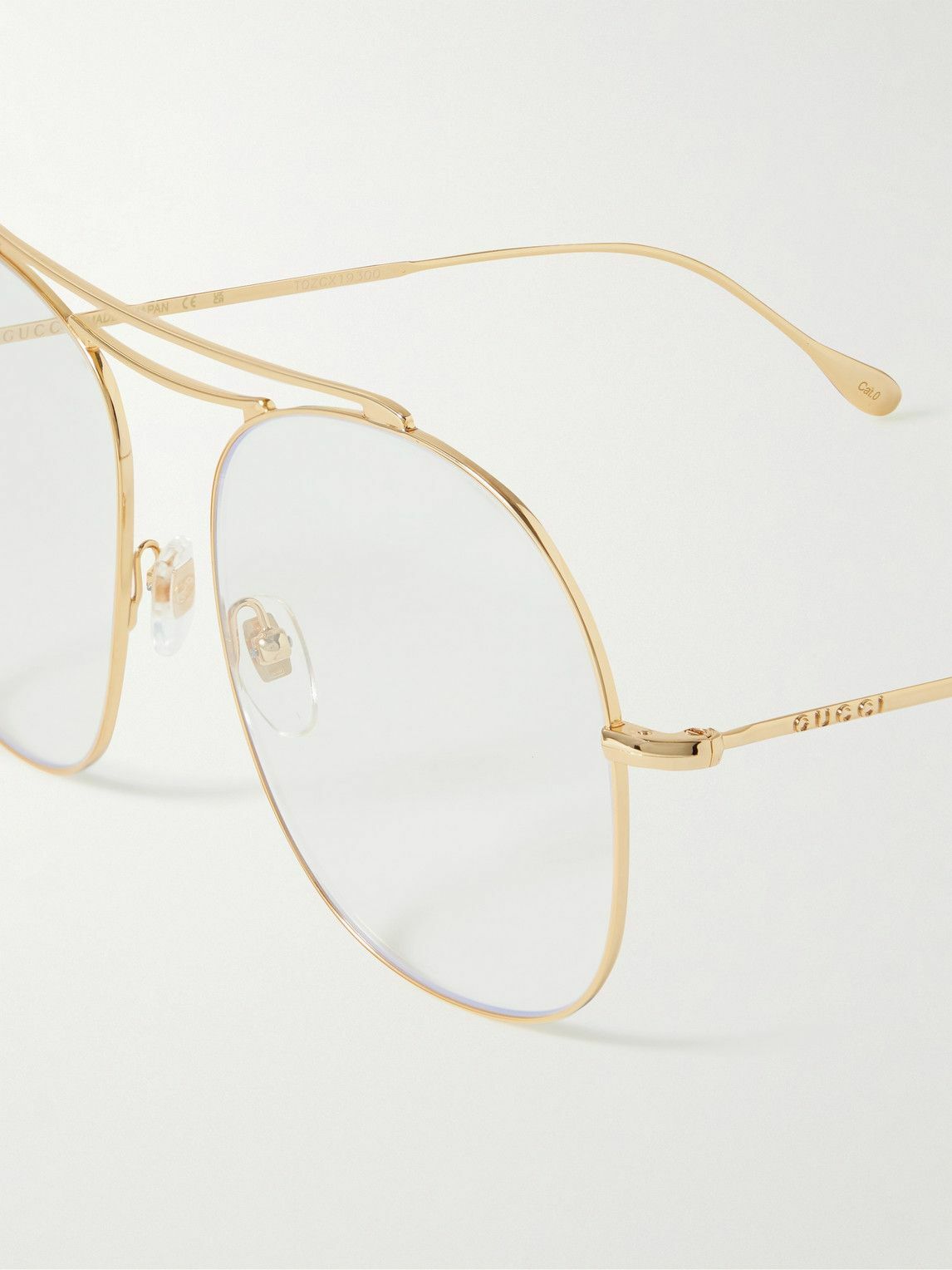 Gucci Eyewear - Oversized Aviator-Style Gold-Tone Optical Glasses Gucci