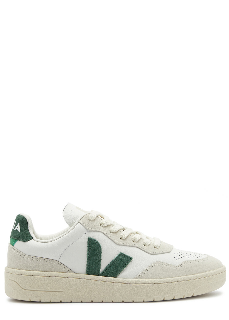 Veja V-90 Panelled Leather Sneakers Green 35 (IT35 / UK2), Veja ...