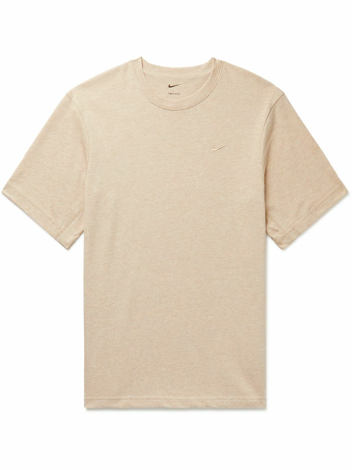 Nike Training - Logo-Embroidered Dri-FIT T-Shirt - Brown Nike Training