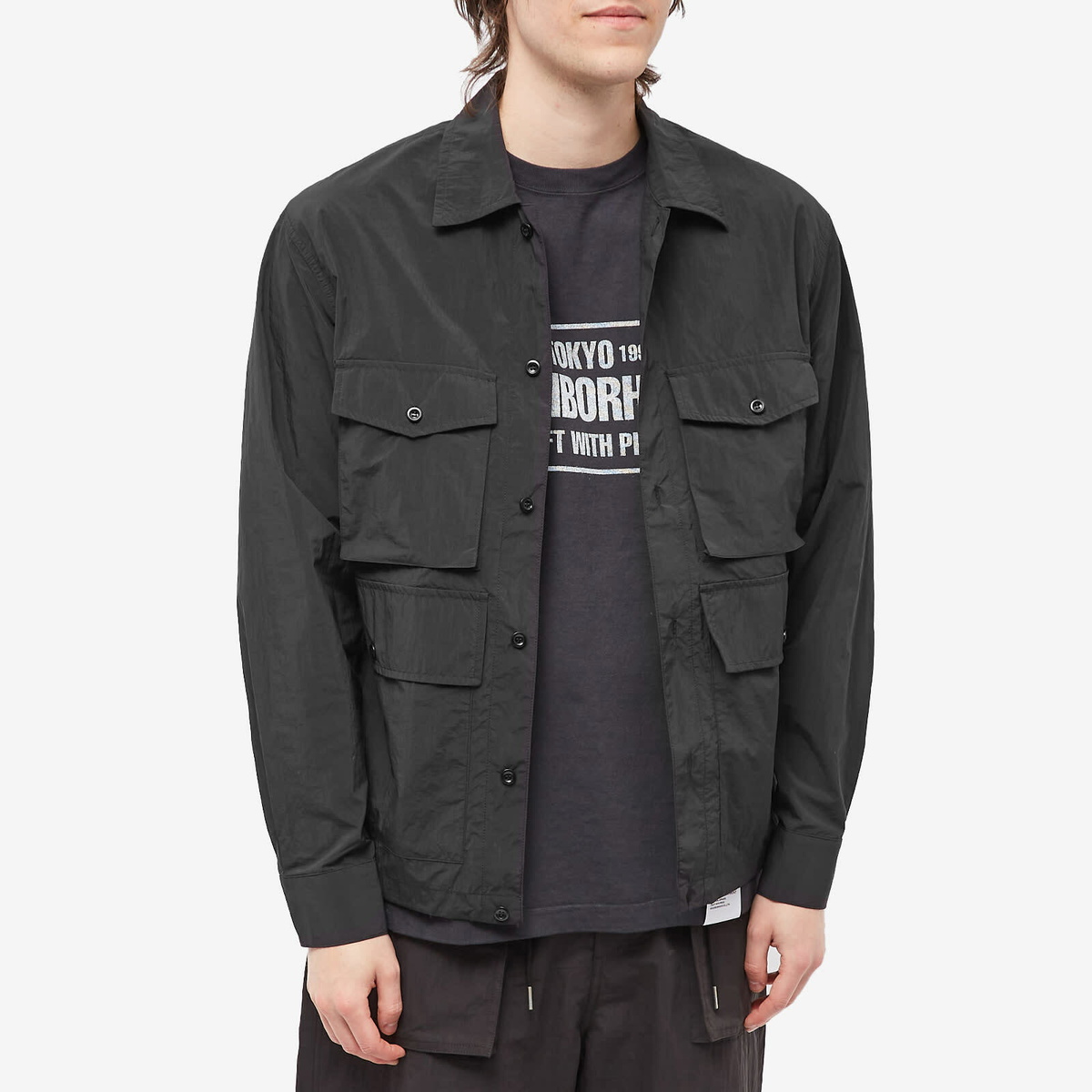 Uniform Bridge Men's BDU Shirt Jacket in Black Uniform Bridge