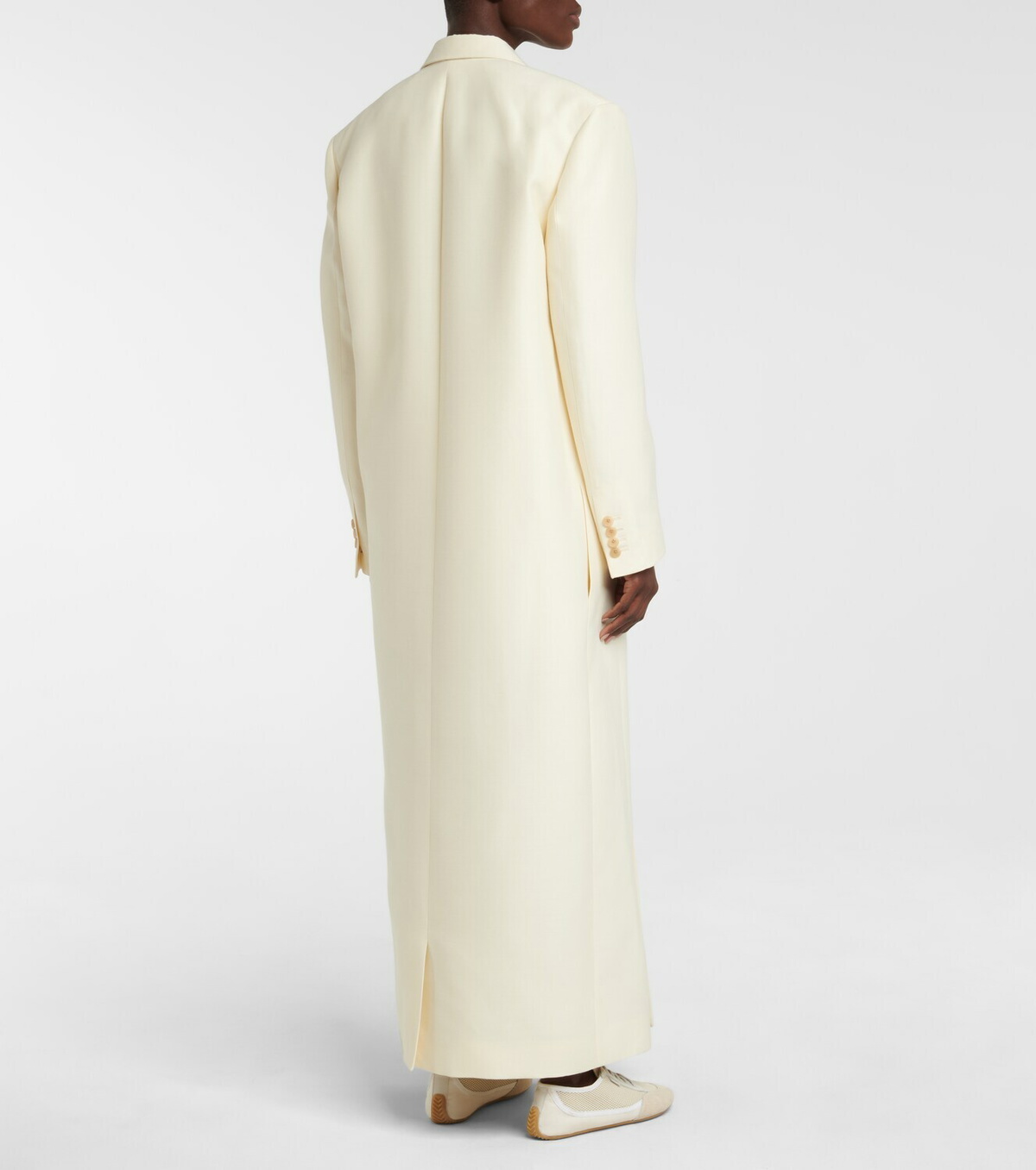 The Row Catena wool and silk double-breasted coat The Row