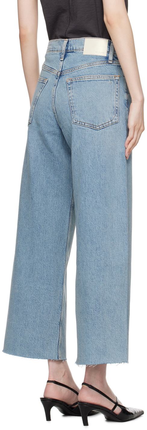 rag & bone Blue Andi Ankle Wide-Leg Jeans Rag and Bone