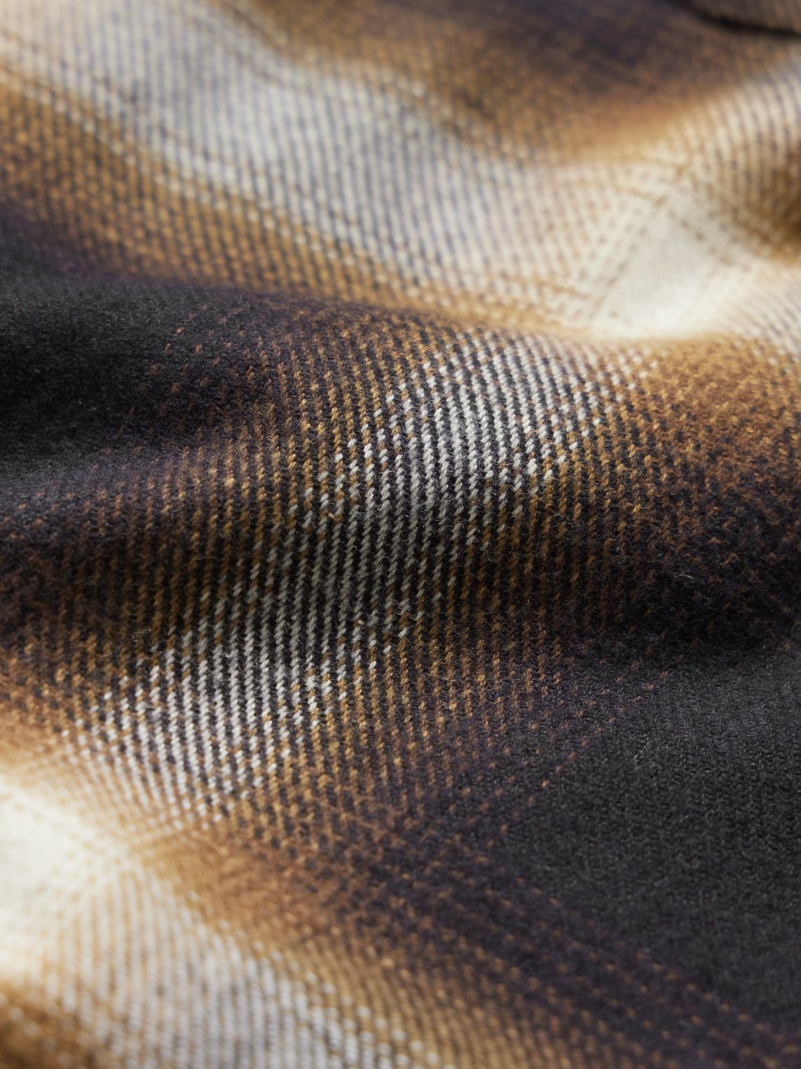 FRAME - Checked Brushed Cotton-Flannel Shirt - Brown Frame Denim