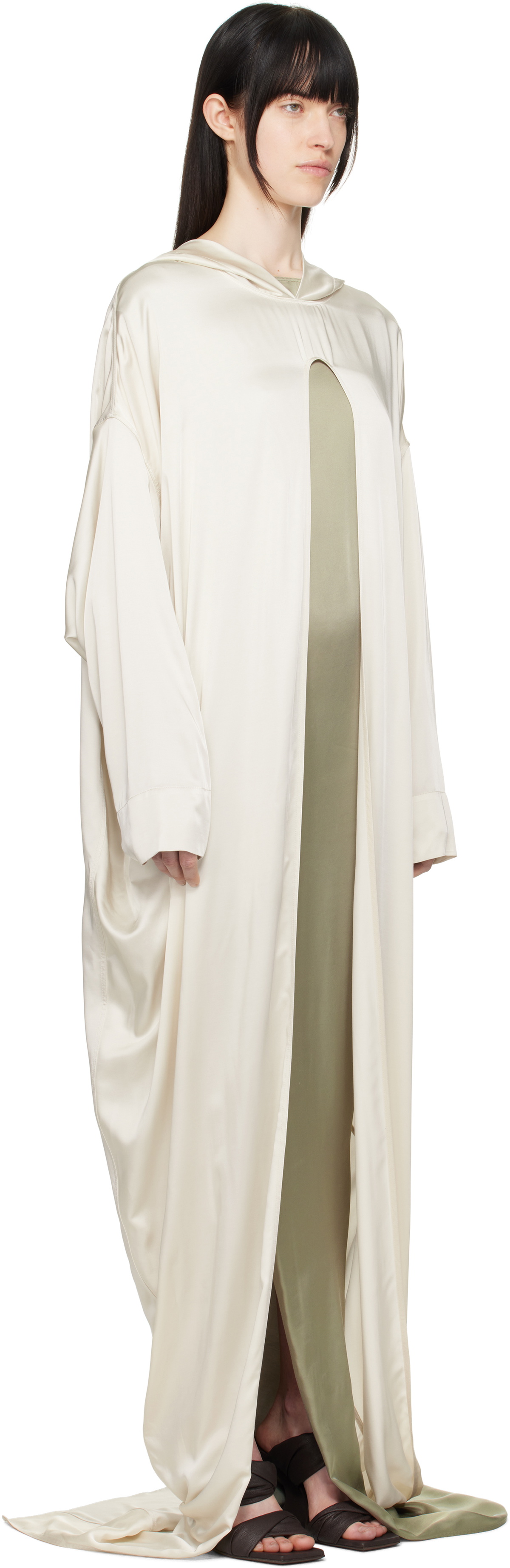 Rick Owens Off-White Hollywood Peter Cloak Maxi Dress Rick Owens