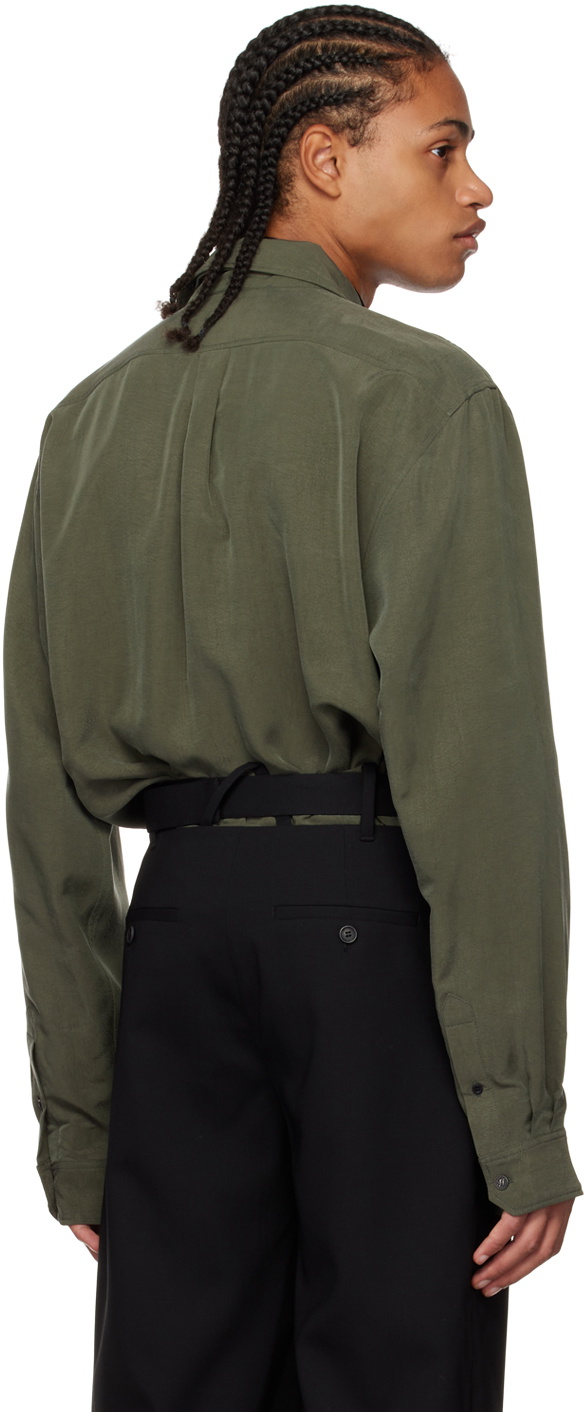Y/Project Khaki Asymmetric Collar Shirt Y/Project