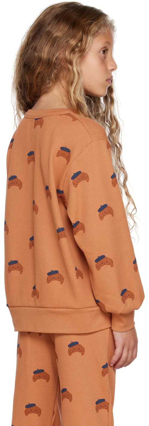 TINYCOTTONS Kids Orange Croissant Sweatshirt TINYCOTTONS