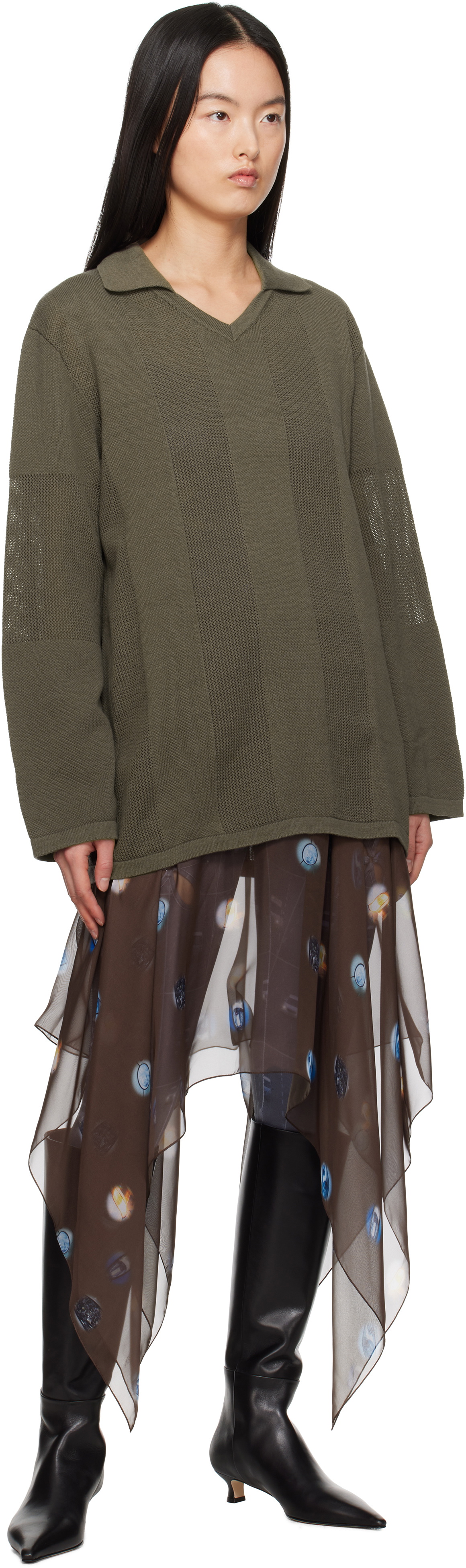 J.Kim Brown Anton Belinskiy Edition Spotlight Midi Skirt J.KIM