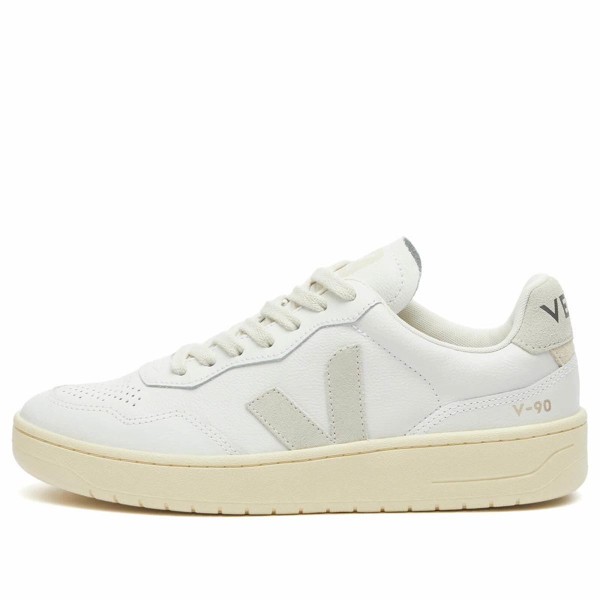 Veja Women's V-90 O Sneaker in Extra-White Natural VEJA