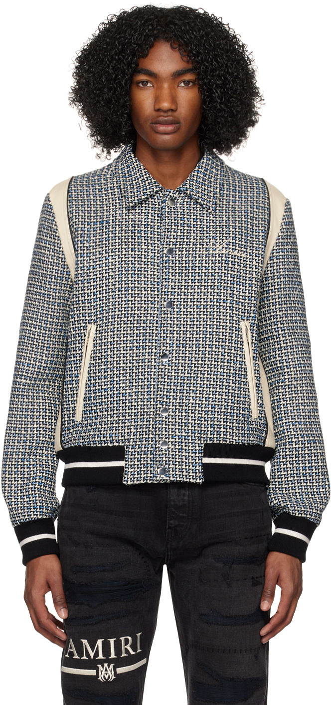 AMIRI Blue Varsity Bomber Jacket Amiri
