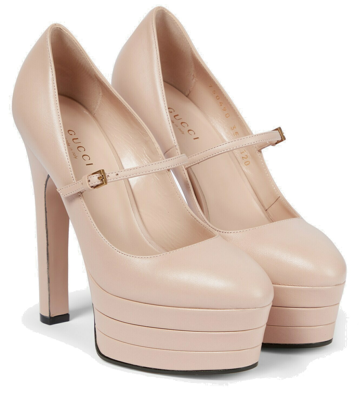 Gucci Angel leather platform pumps Gucci