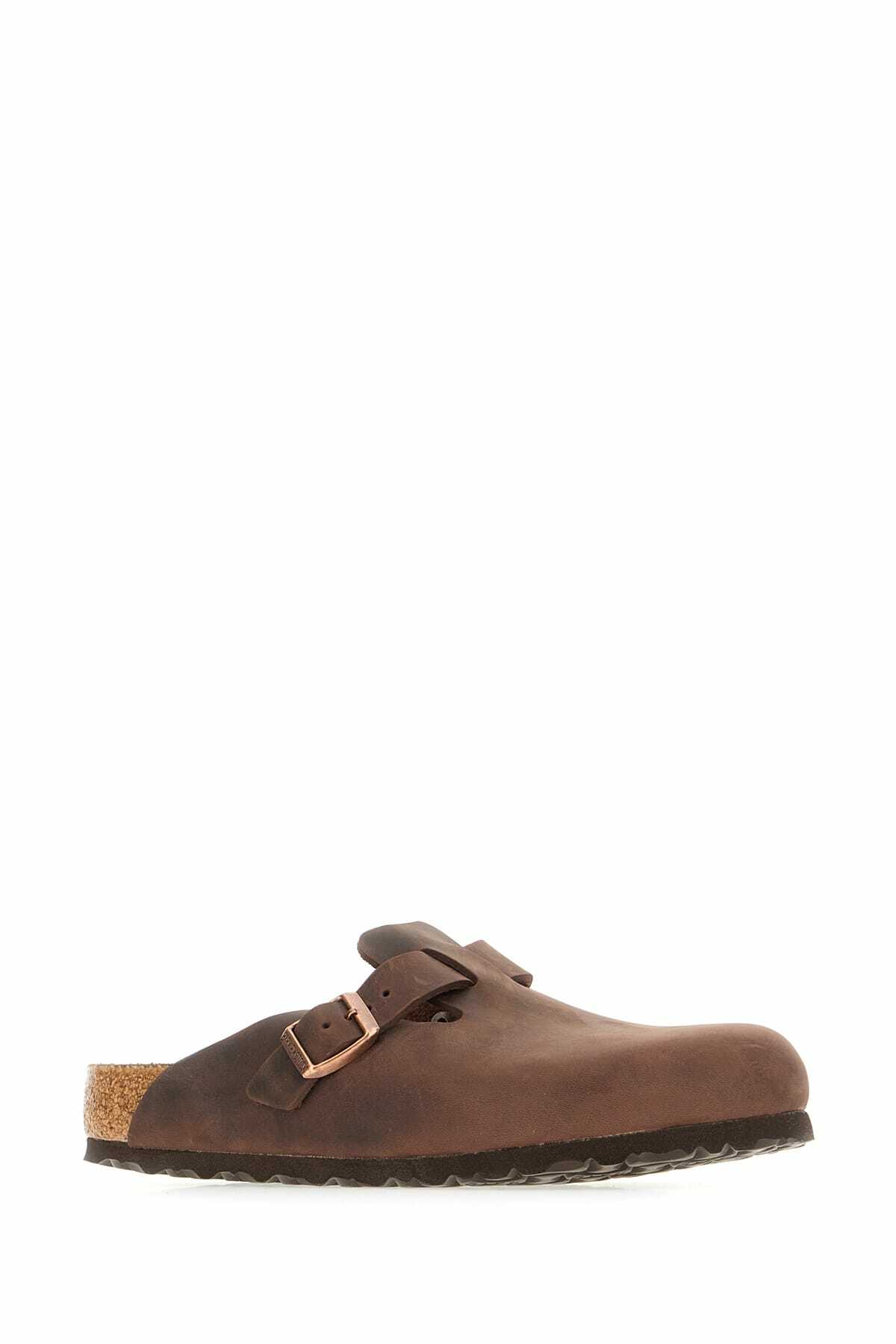 Birkenstock Chocolate Leather Boston Slippers Birkenstock