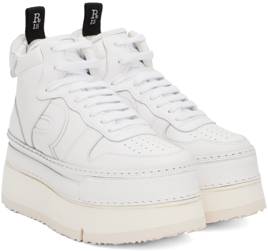 R13 White Riot Leather Sneakers R13