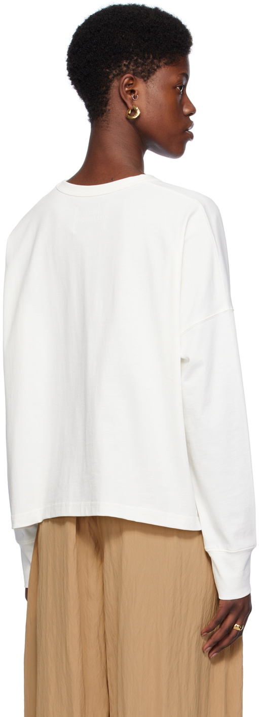 Studio Nicholson White Loop Long Sleeve T-Shirt Studio Nicholson