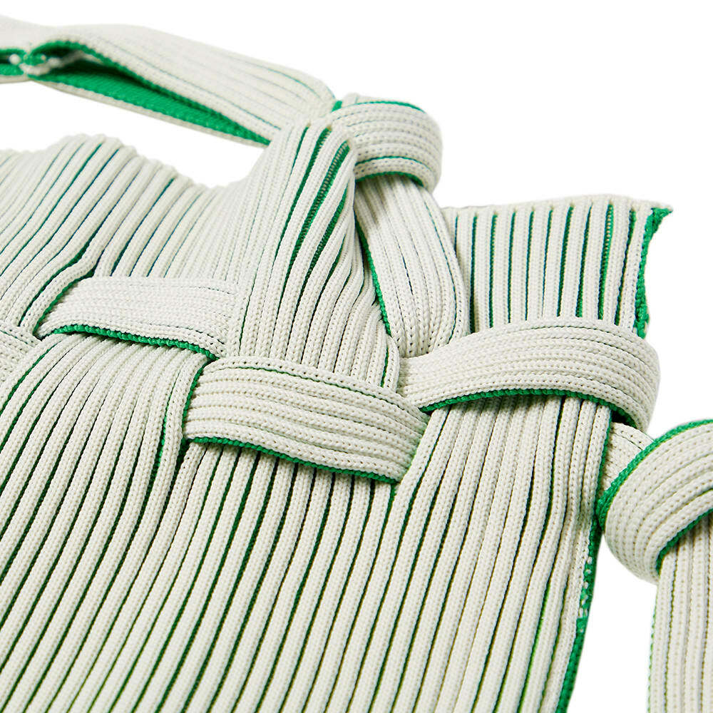 LASTFRAME Women's Two Tone Knapsack Backpack in Ivory/Green LASTFRAME