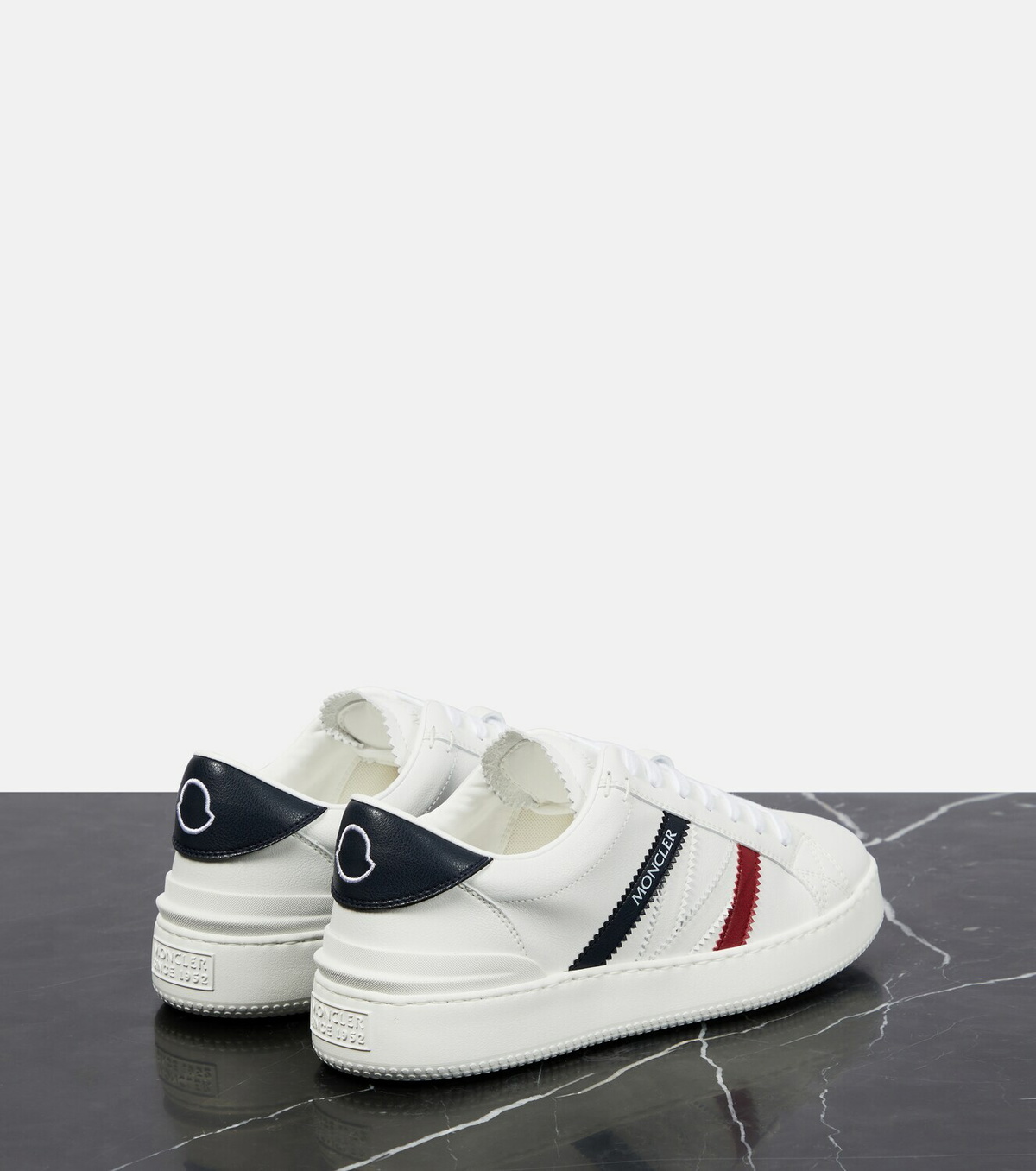 Moncler - Monaco leather sneakers Moncler