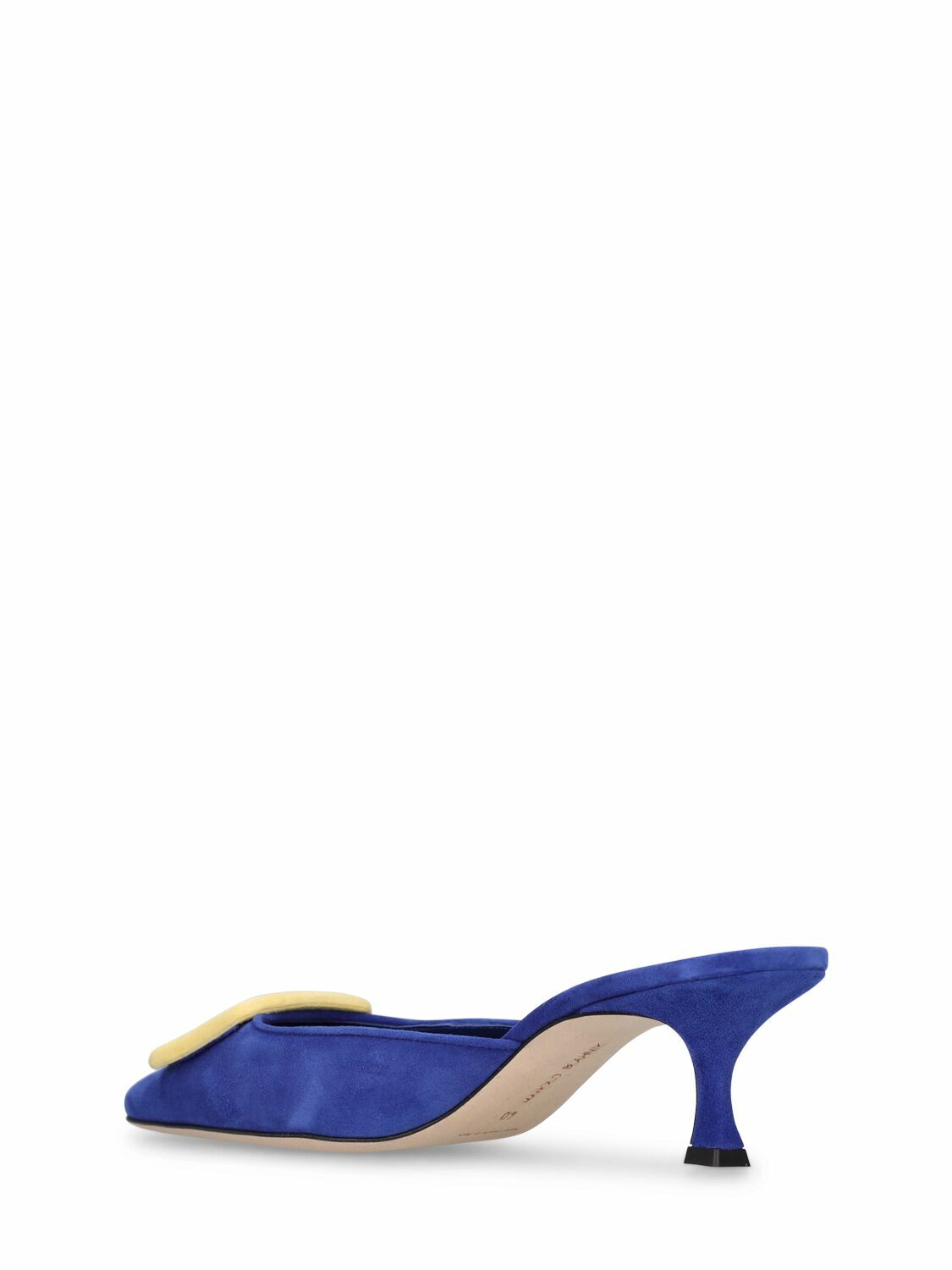 MANOLO BLAHNIK - 50mm Maysalebi Suede Mules Manolo Blahnik