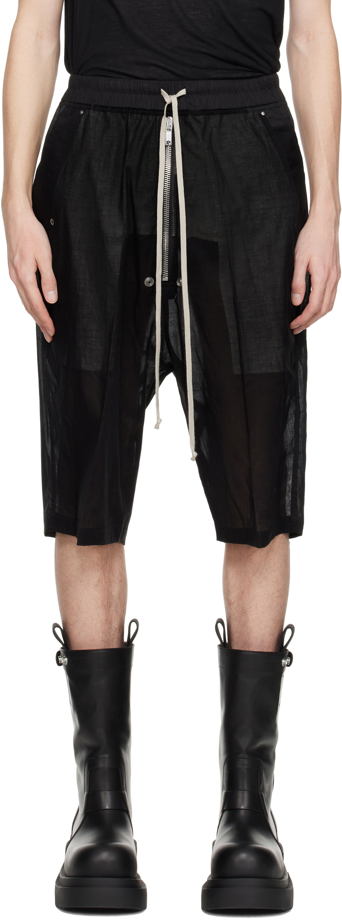 Rick Owens Black Hollywood Bela Pods Shorts Rick Owens