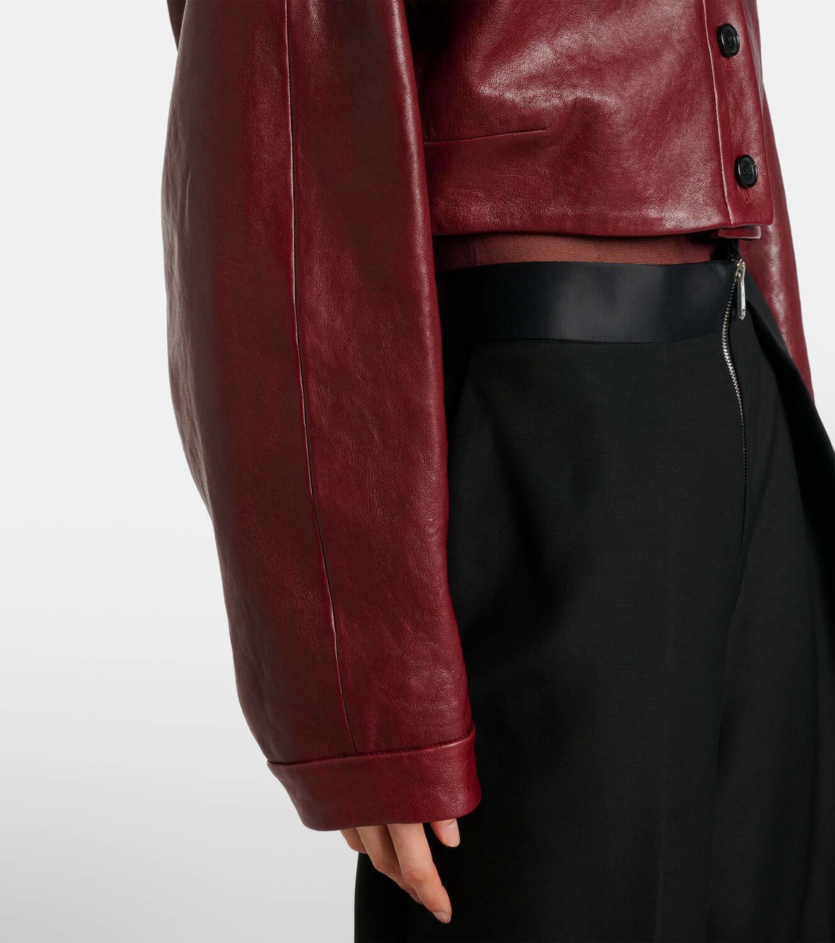 Khaite Sue cropped leather jacket Khaite