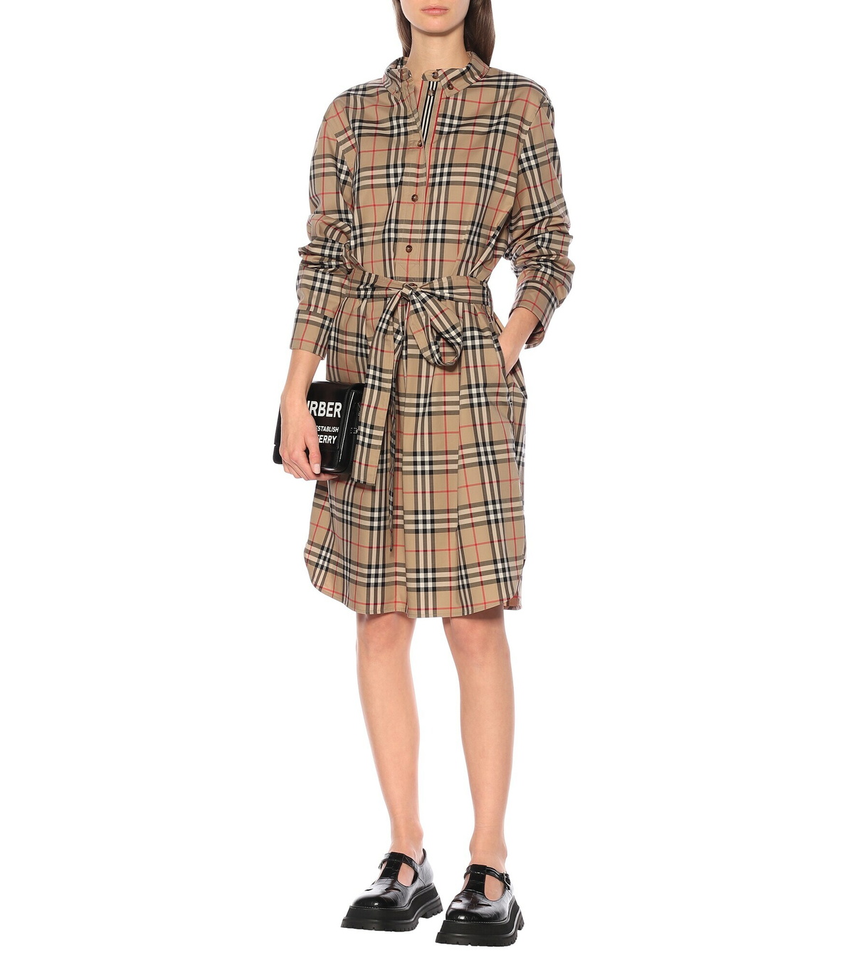 Burberry - Vintage Check stretch-cotton shirt dress Burberry