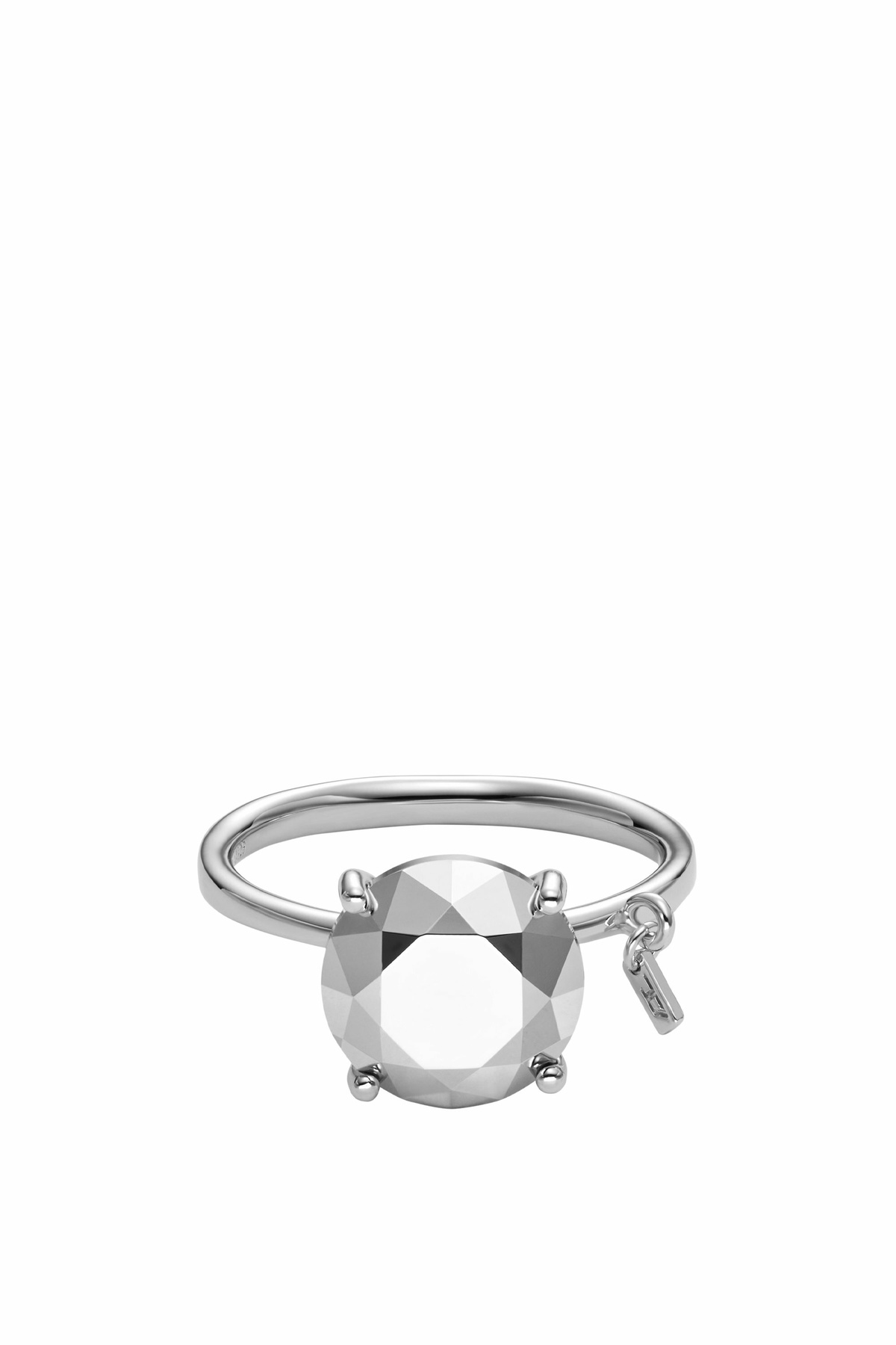Diesel Diamond Cut Sterling Silver Ring - Rings - Unisex - Silver Diesel