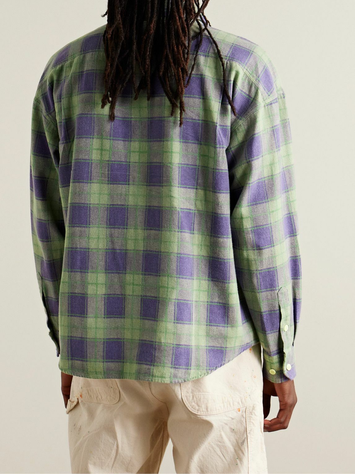 Visvim - Pioneer Checked Brushed Cotton-Flannel Shirt - Green Visvim