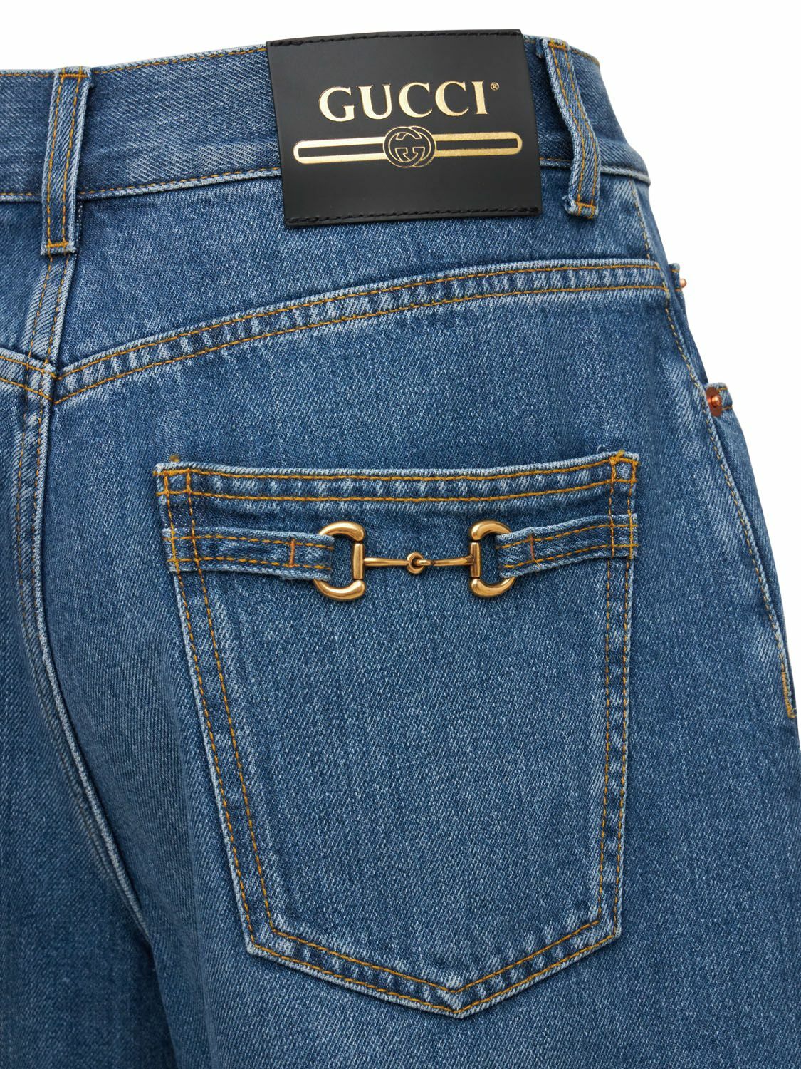 GUCCI - High Waist Denim Shorts Gucci