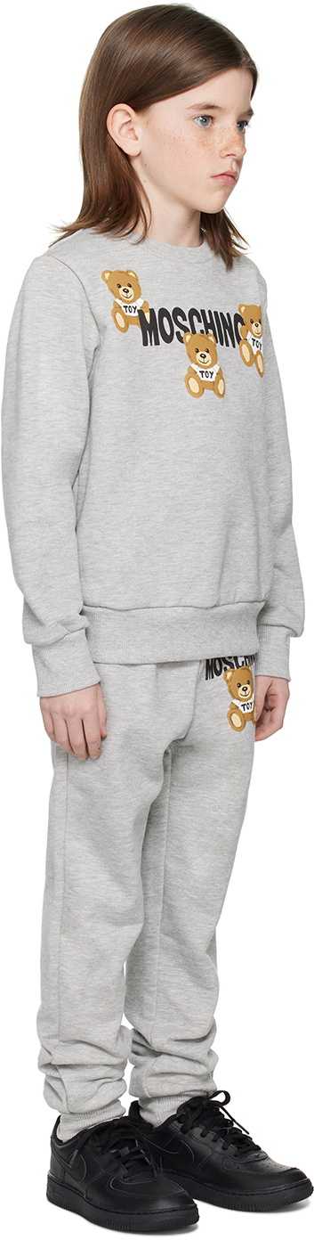 Moschino Kids Gray Printed Sweatsuit Moschino