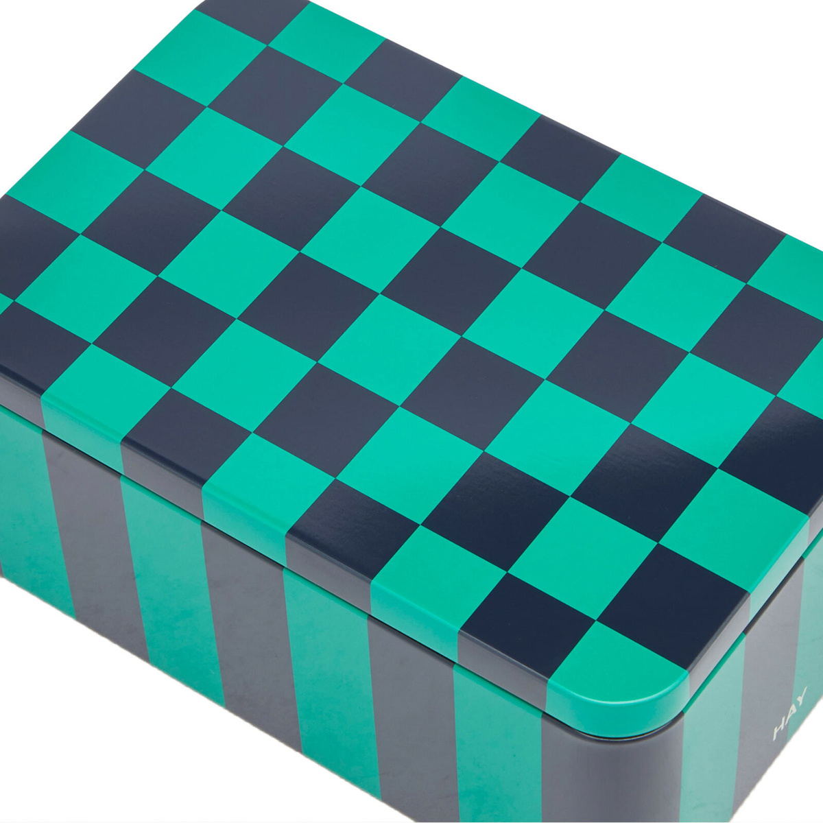 HAY Tin Container - Small in Green/Dark Blue HAY