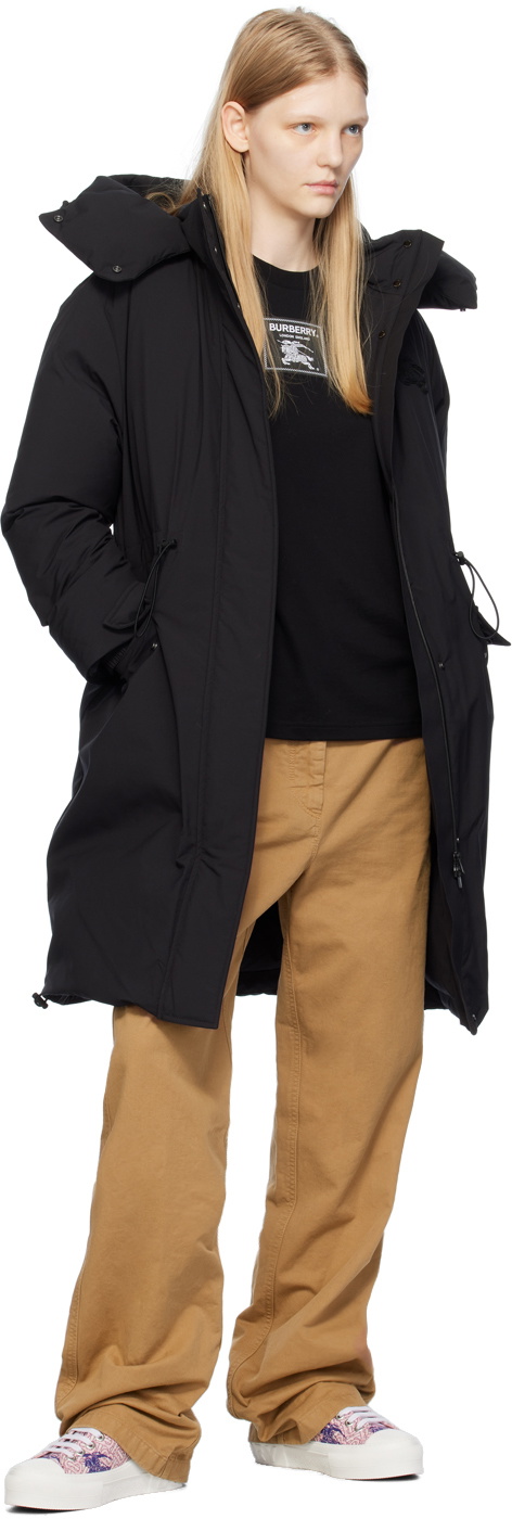 Burberry Black Cinched Down Coat Burberry