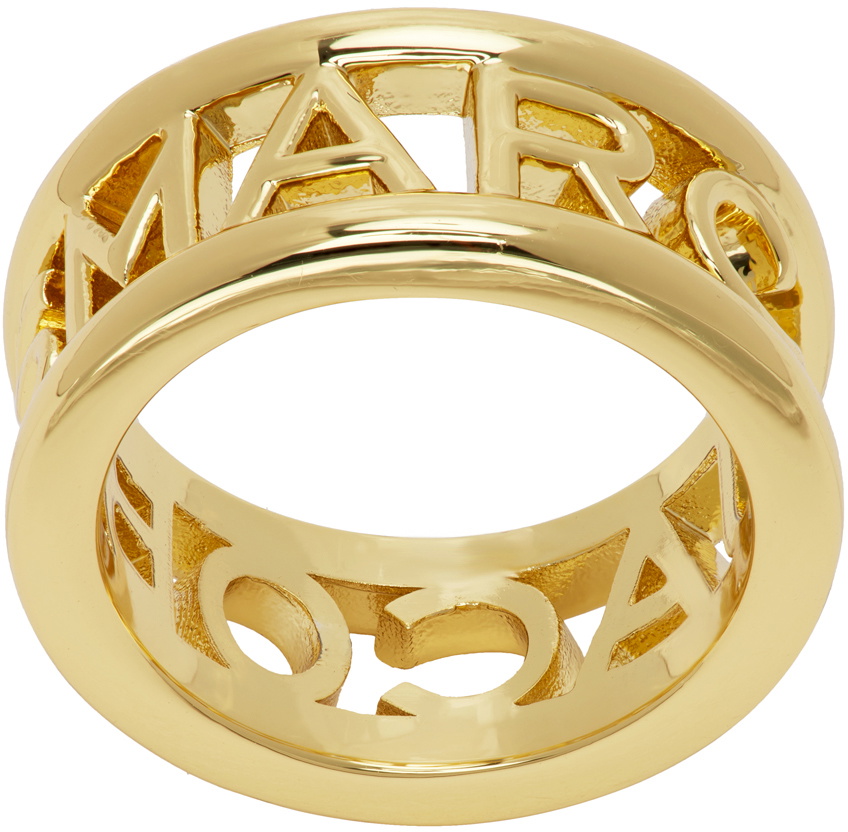 Marc Jacobs Gold 'The Monogram' Ring Marc Jacobs
