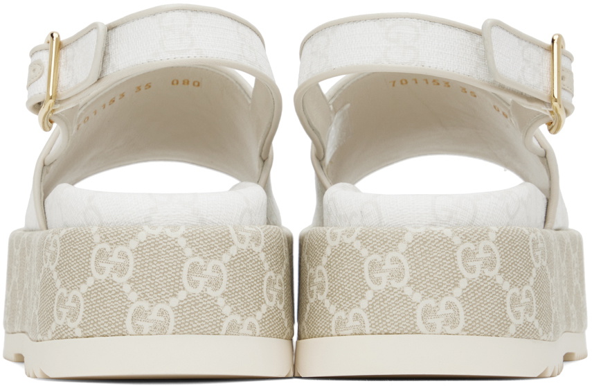 Gucci White Platform Sandals