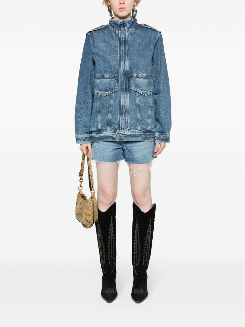 FRAME Blue Power Denim Jacket Frame Denim