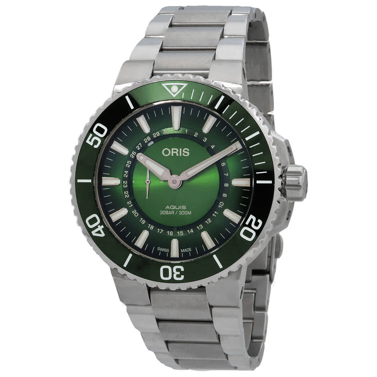 Oris Limited Edition Automatic Green Dial Watch 01 743 7734 4187-Set Oris