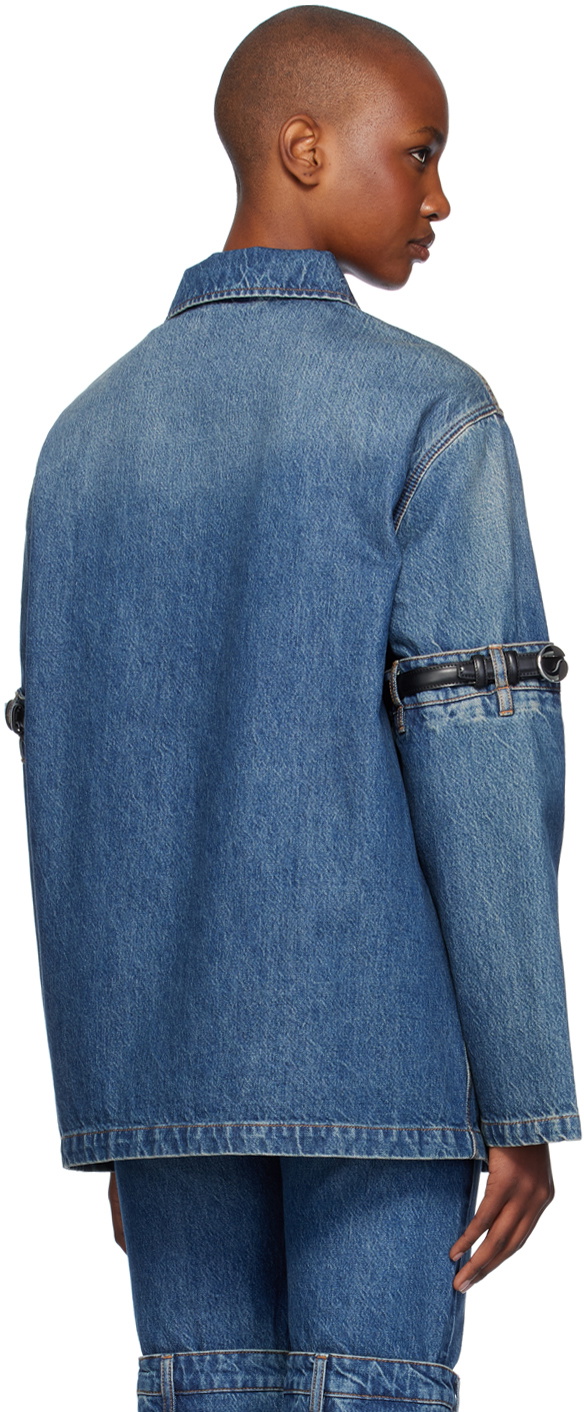 Coperni Blue Open Elbow Denim Jacket Coperni
