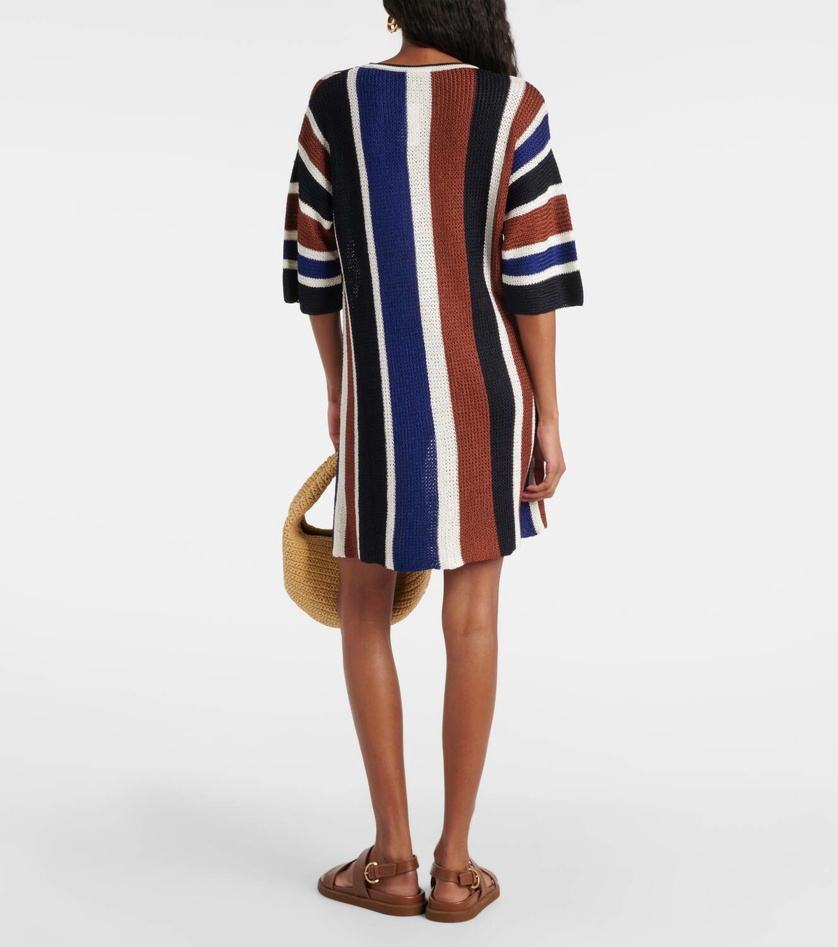 Eres Diego striped knit cotton-blend minidress ERES