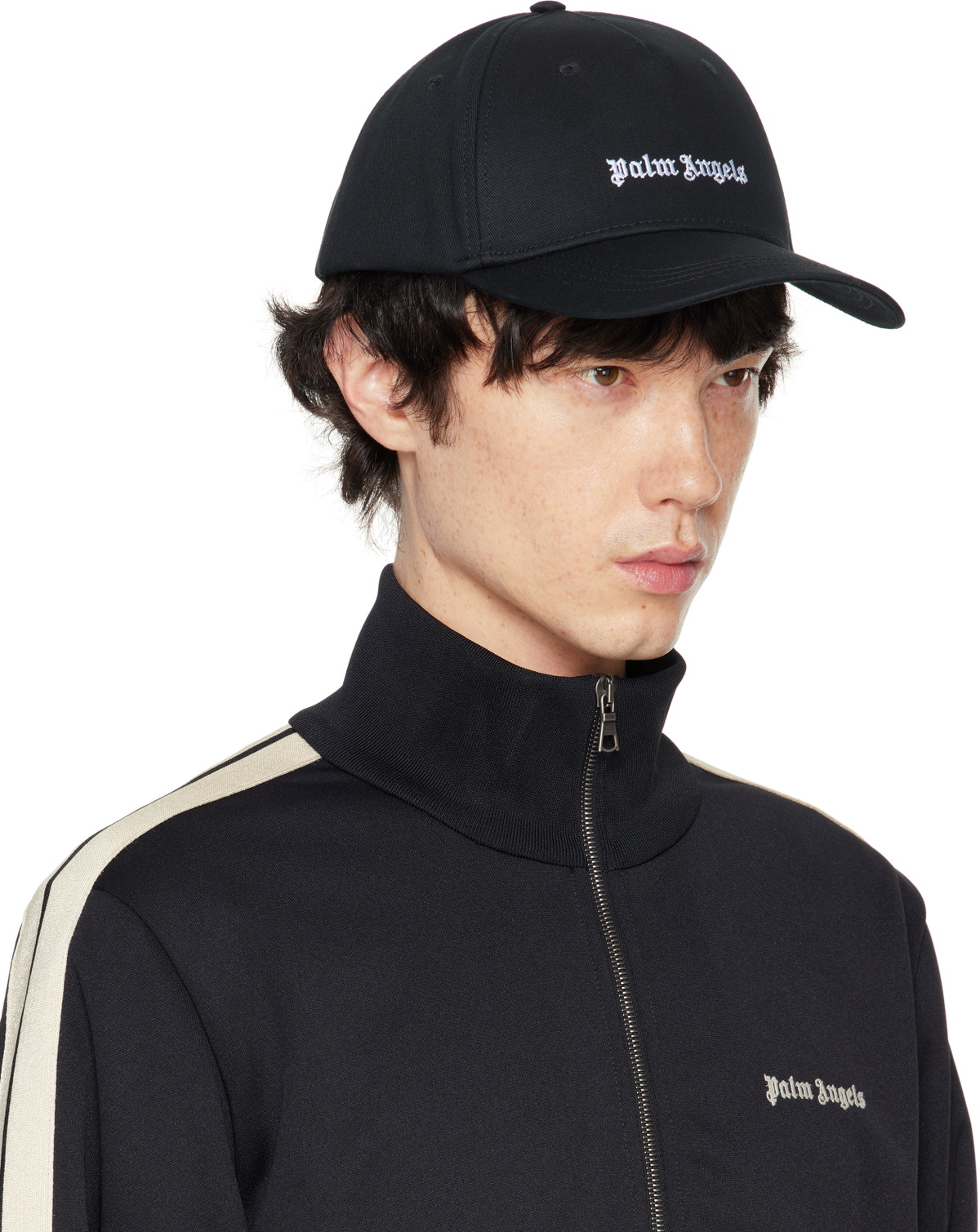Palm Angels Black Classic Logo Cap Palm Angels