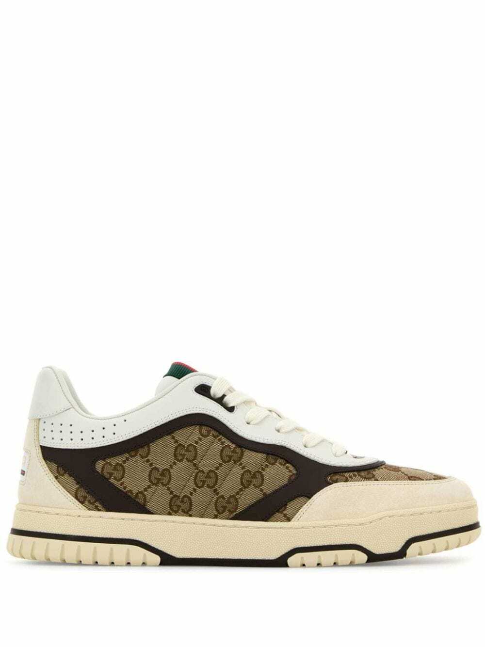 GUCCI - Re-web Leather And Canvas Sneakers Gucci
