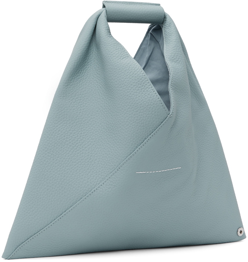 MM6 Maison Margiela Blue Mini Triangle Tote MM6 Maison Margiela