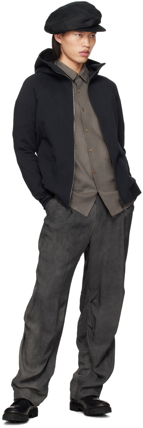 DEVOA Gray Twist Trousers DEVOA